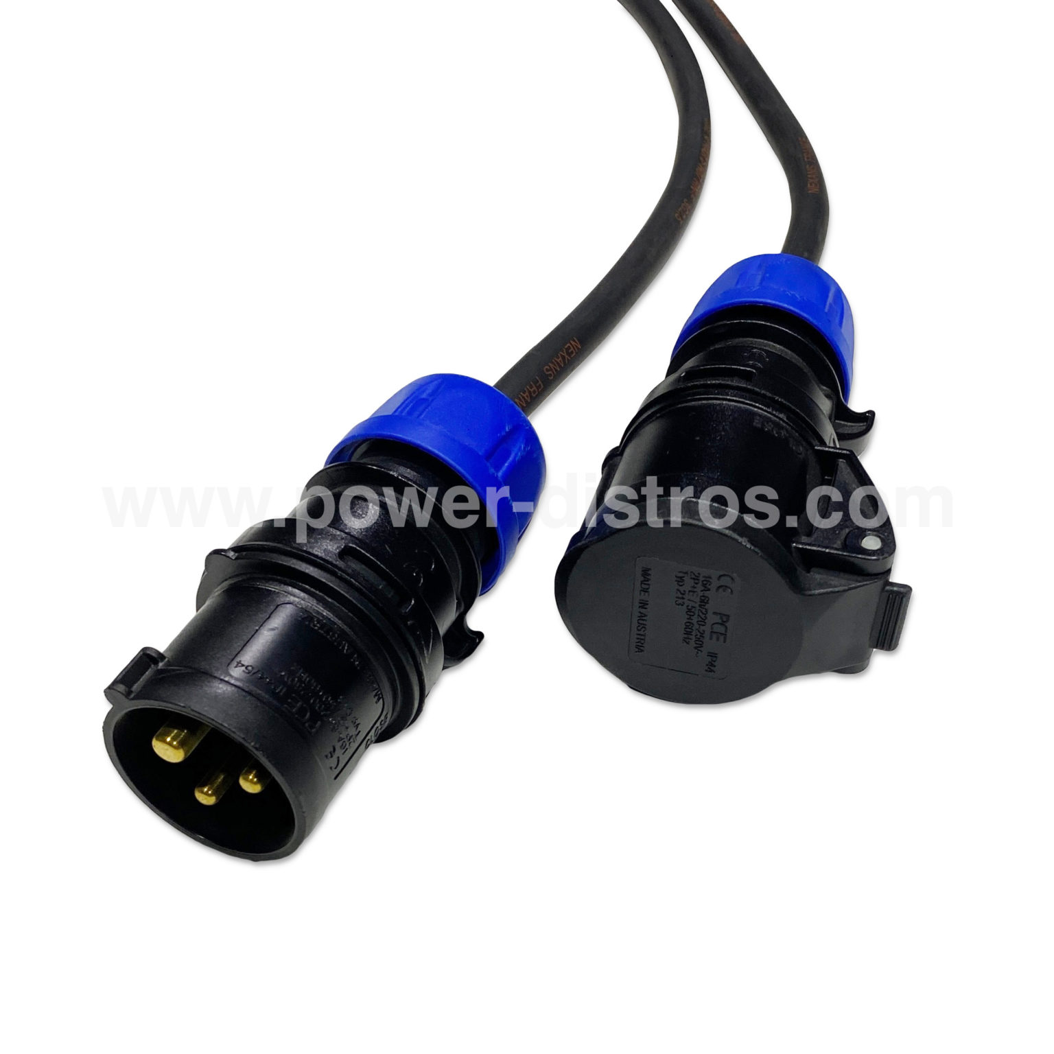 Power Extension Cable – Male to Female 16A – 3 cores Cables ...