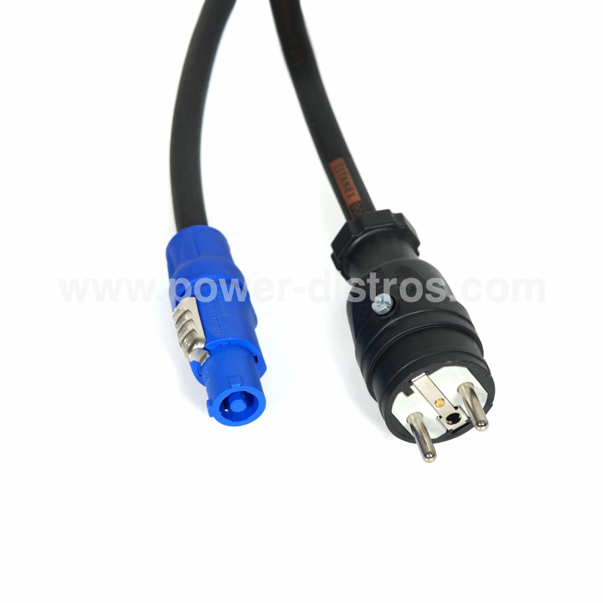 Power Cable – Schuko Male to PowerCon Blue Cables & Extensions 16A ...