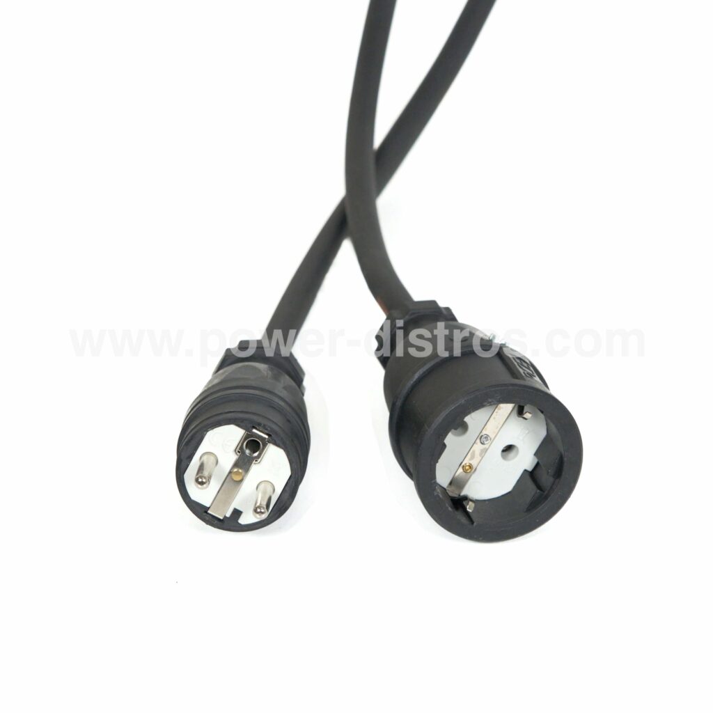 Power Extension Cable – Schuko Male to Schuko Female Cables ...